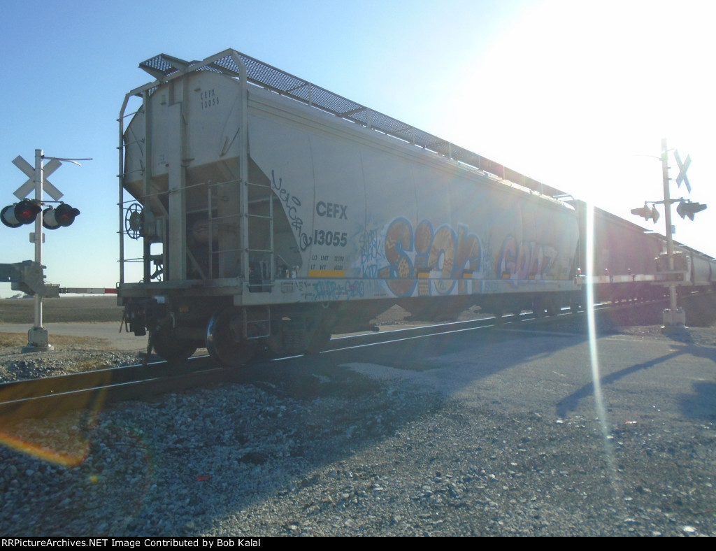 NS 6175 stops just pass switch & begins to switch out cars. 17 out & 13 in